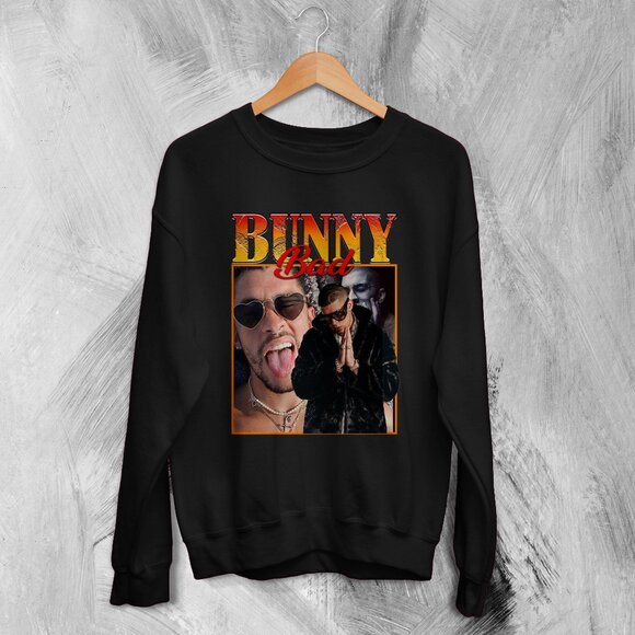Posh M | Tops | Vintage Bad Bunny 9s Sweatshirt Bad Bunny Raptee Rapper ...